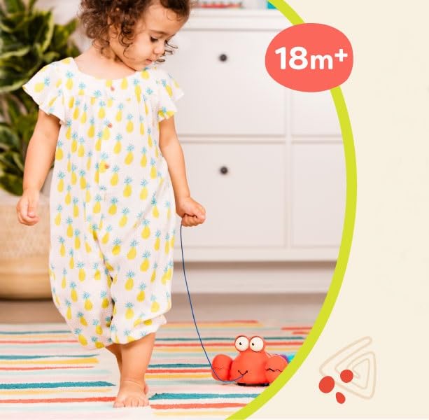 B. toys- Pull Along Lobster Toy - Waggle-A-Longs – Pinchy Pat- Developmental Toy- – Push or Pull –Walking Toy with String – Baby, Toddler, Kids – 18 Months +