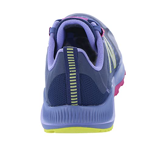 New Balance Women's Dynasoft Nitrel V4 Trail Running Shoe, Blue/Yellow/Pink, 10