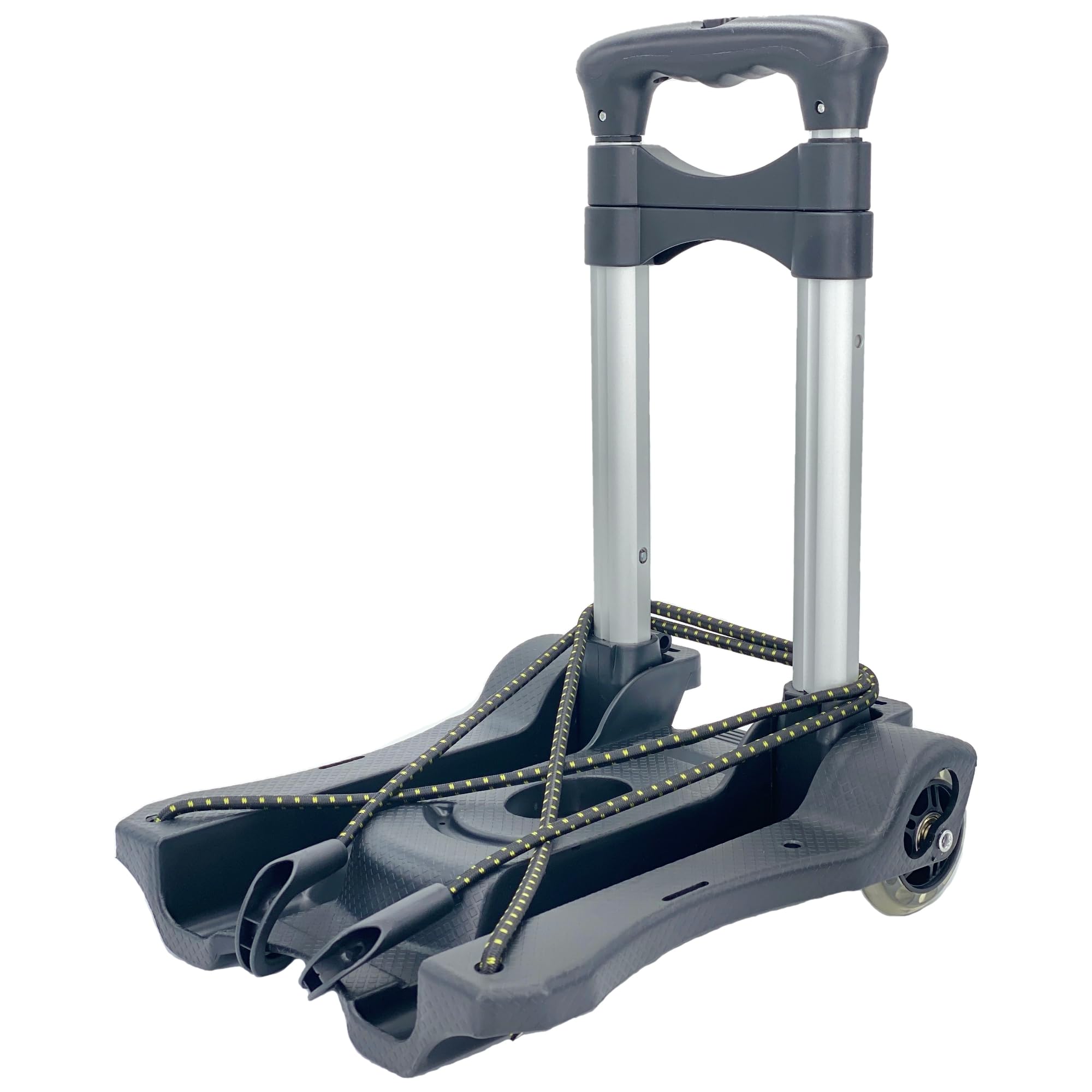 BATDIYOW Folding Luggage Cart Portable Aluminum Foldable Hand Truck (Black)