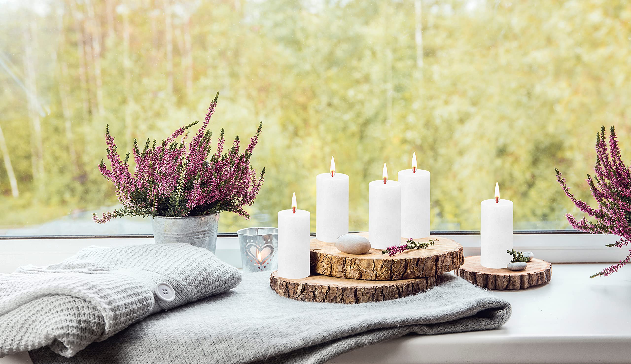 BOLSIUS Rustic Dark Blue Unscented Pillar Candles - 2" X 4 Inch Decoration Candles Set of 4 - Clean Burning Dripless Dinner Candles for Wedding & Home Decor Party Restaurant Spa- Aprox (100X50m)