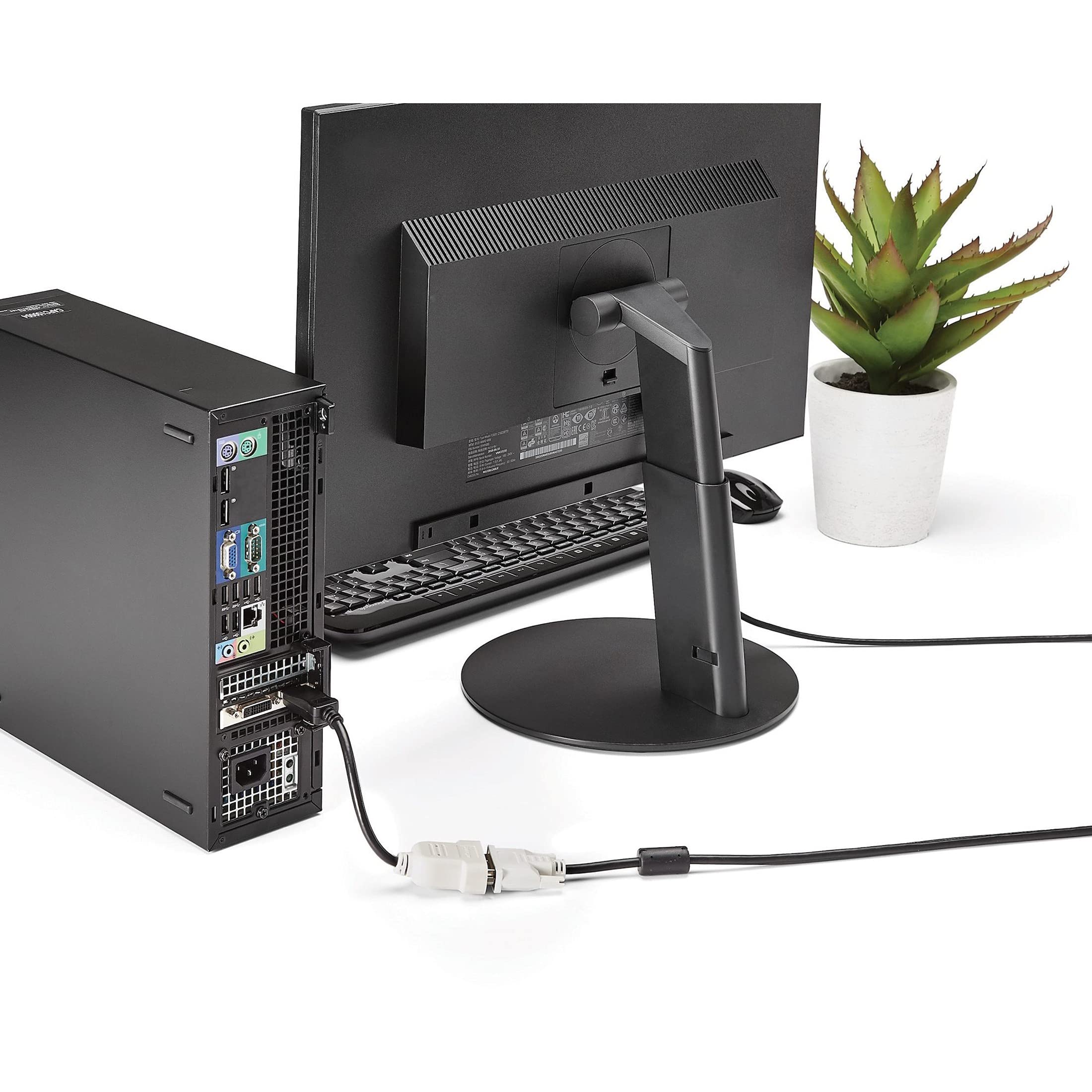 StarTech.com DisplayPort to DVI Adapter - DisplayPort to DVI-D Adapter/Video Converter - 1080p - DP 1.2 to DVI Monitor/Display Cable Adapter Dongle - DP to DVI Adapter - Latching DP Connector (DP2DVI)