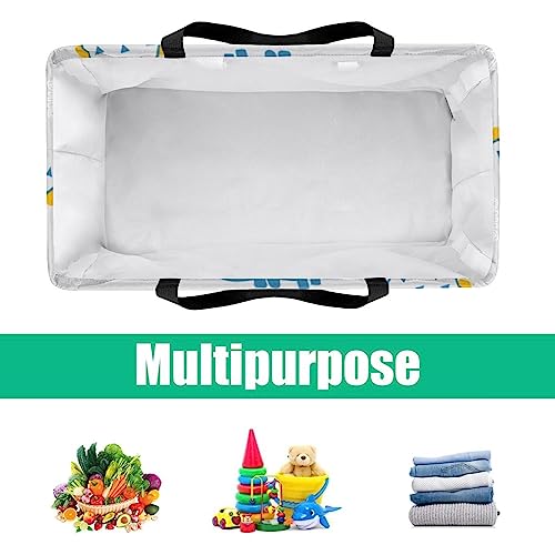 Dinosaur Full PrintĀ Large Capacity Laundry Organizer Tote Bag - Reusable and Foldable Oxford Cloth Shopping Bags