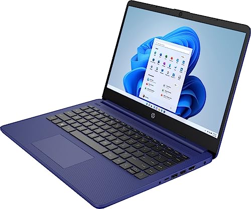 HP Laptop, Newest 14" Ultral Light Laptop for Students and Business, Intel Celeron N4120, 8GB RAM, 192GB Storage(64GB eMMC+128GB Micro SD), WiFi, Bluetooth, HDMI, Webcam, USB-A&C, Win11 S-Indigo Blue