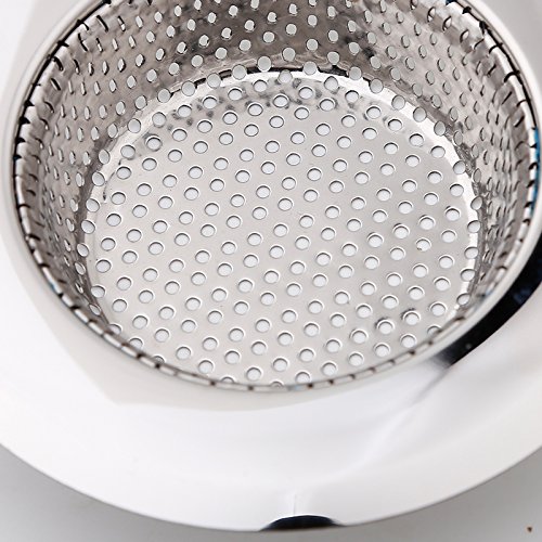 Drain Hair Catcher(3 Pack), Shower Drain Cover for Bathtub, Kitchen Sink Strainer, Stainless Steel Bathroom Sink, Drain Stopper Sizes 4.5"