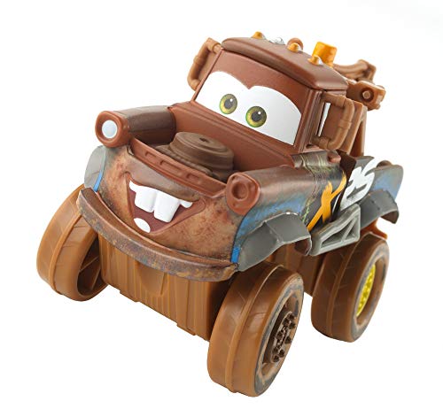 Disney Pixar Cars XRS Mud Racing Mater Oversized 1:55 scale Die-cast, Real Suspension, Off-Road, Dirt-splashed, All-terrain Wheels, 1:55 scale, Ages 3 and up