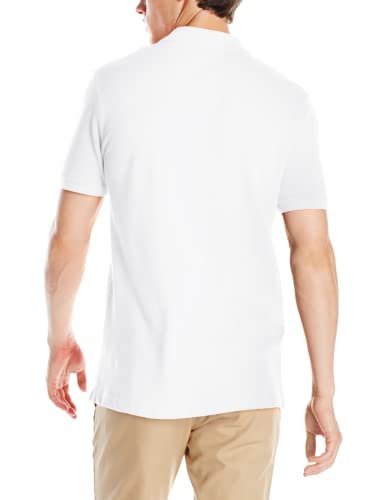 Lacoste Men's Classic Pique Slim Fit Short Sleeve Polo Shirt, White, Large