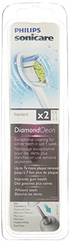 Philips Sonicare HX6062/64 Diamondclean Replacement Brush Heads, Standard 2 pack