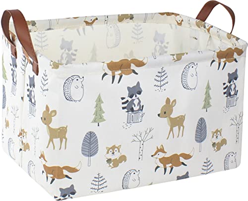 NTAOHAMPER Rectangular Baby Storage Basket,Collapsible Kids Toys Bin,Books Shelf Basket,Gift Basket.Pet Basket(Animal)