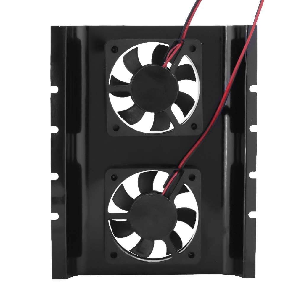 Bewinner Dual Fan Hard Disk Cooler for HDD 10.05CFM Wind-Force Hard Drive Cooler 5000¡À10% RPM Fast Heat Dissipation Hard Disk Cooler for HDD (Black)
