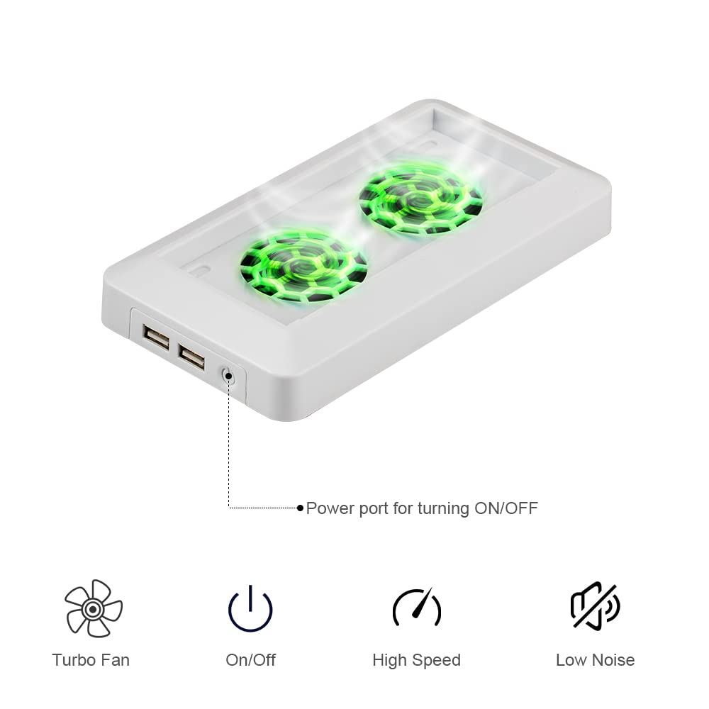 Mviioe Cooling Fan Compatible with Series S Stand Dual Purpose Cooling Fan Cooler System Dock Station Accessories with 2 Extra USB Ports