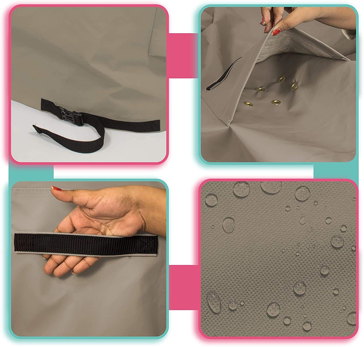 Covers & all Water Softener Cover, 12 Oz, Made of Waterproof, UV-Resistant & Tear-Proof Cover Max Fabric Comes with Air Pockets & Split Zipper (55" H x 30" W x 16" D, Beige)