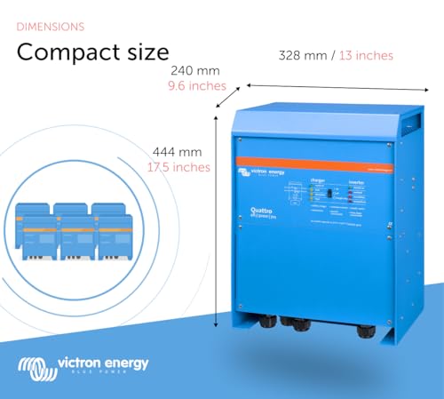 Victron Energy Quattro 5000VA 48-Volt Pure Sine Wave Inverter and 70 amp Battery Charger