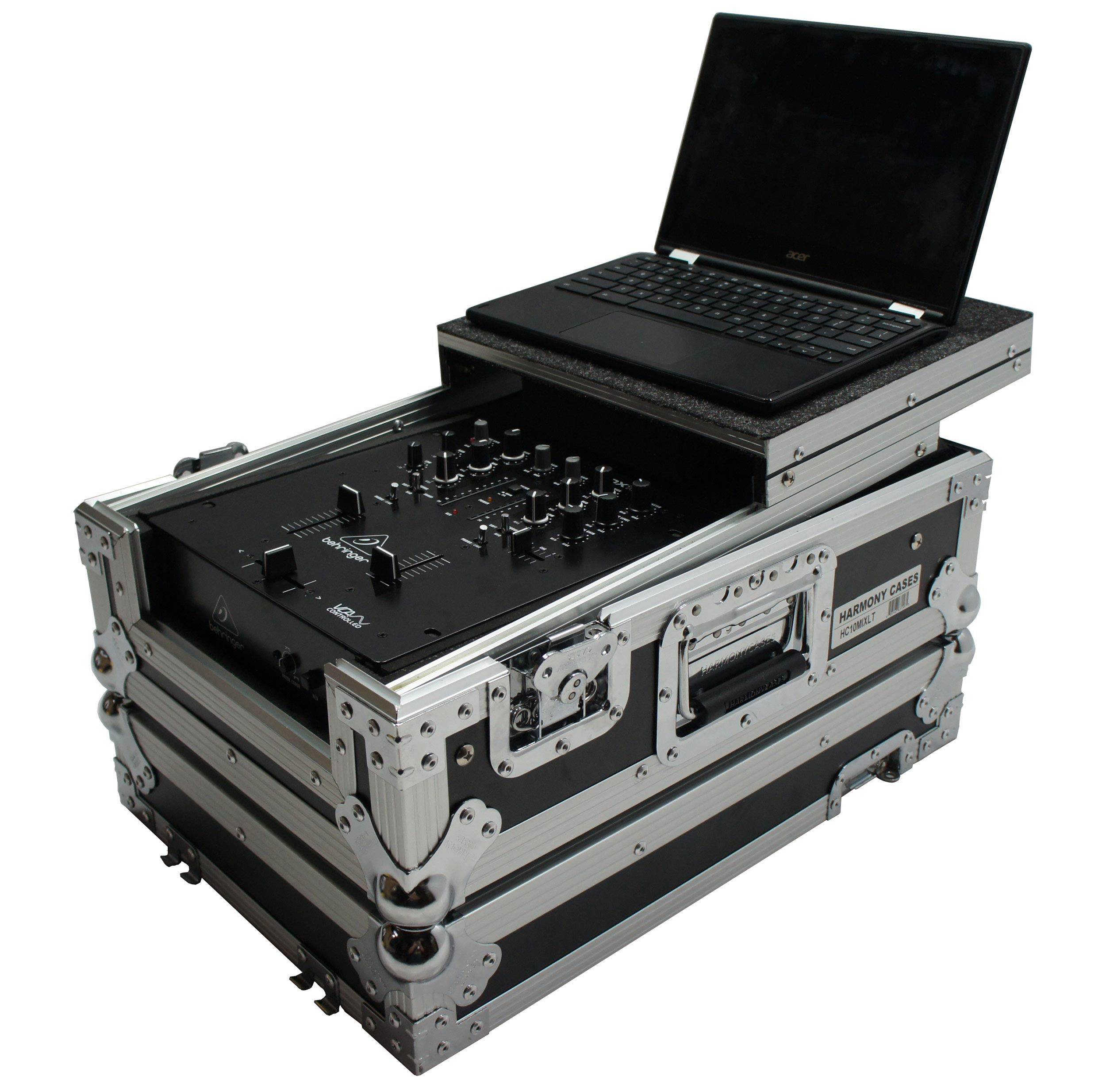 Harmony Audio HC10MIXLT Flight DJ Laptop Glide 10" Mixer Custom Case Compatible with Numark M4