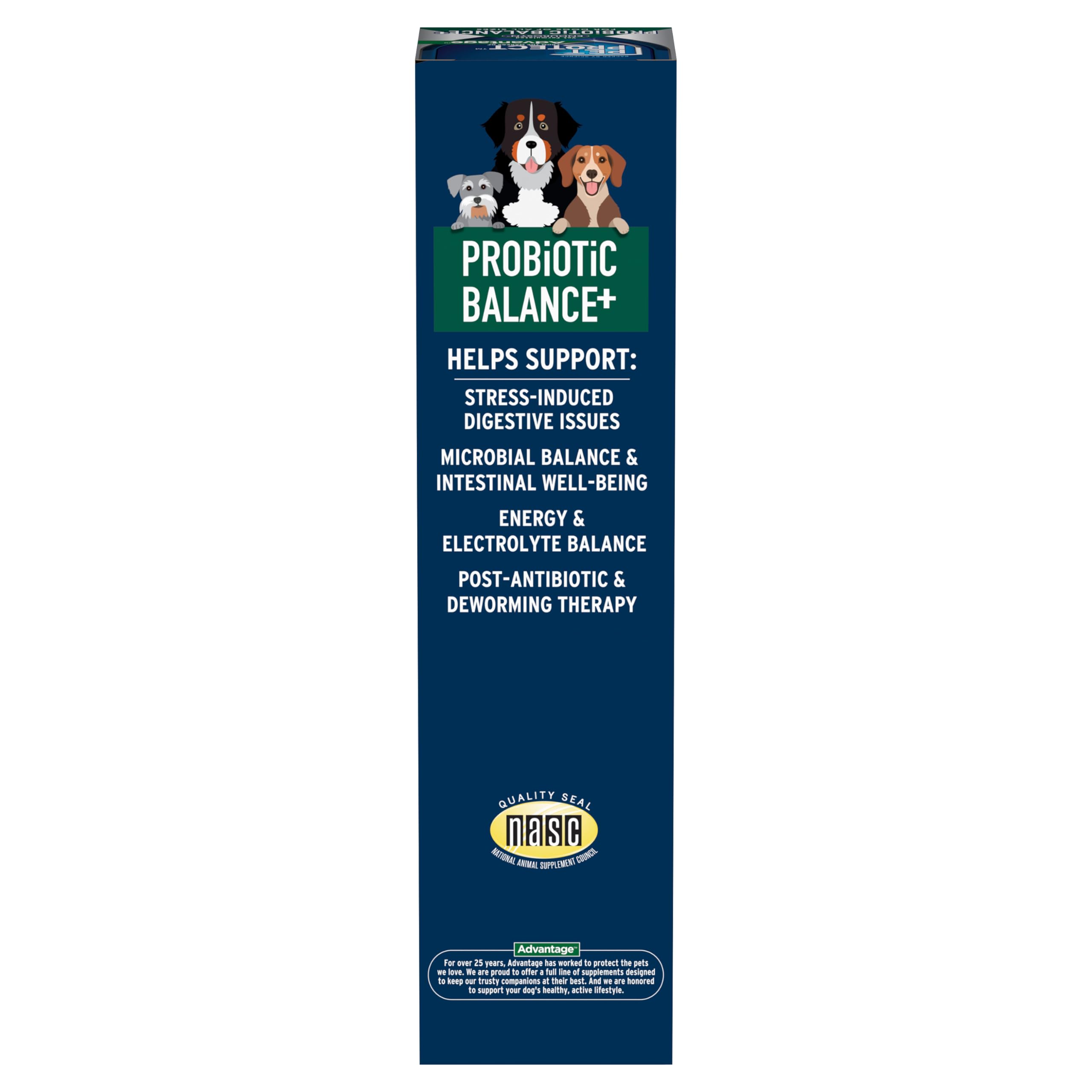 Bundle of Advantage II Small Dog| Dogs 3-10 lbs. | 4-Month Supply + Pet Protect Probiotic Balance+ Dog Supplement | Oral Gel | 32g