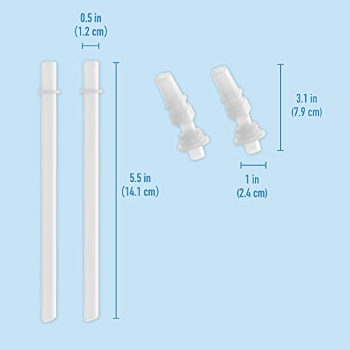 Bentgo® Kids Water Bottle - New & Improved 2023 Set With 2-Pack of Water Bottle Replacement Straws (Puppy Love)