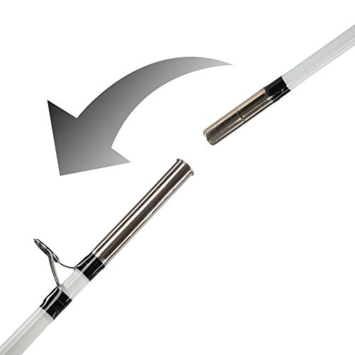 Berkley 8’ Big Game Spinning Rod, Two Piece Surf Rod, 12-30lb Line Rating, Medium Heavy Rod Power, Moderate Fast Action, 1-4 oz. Lure Rating