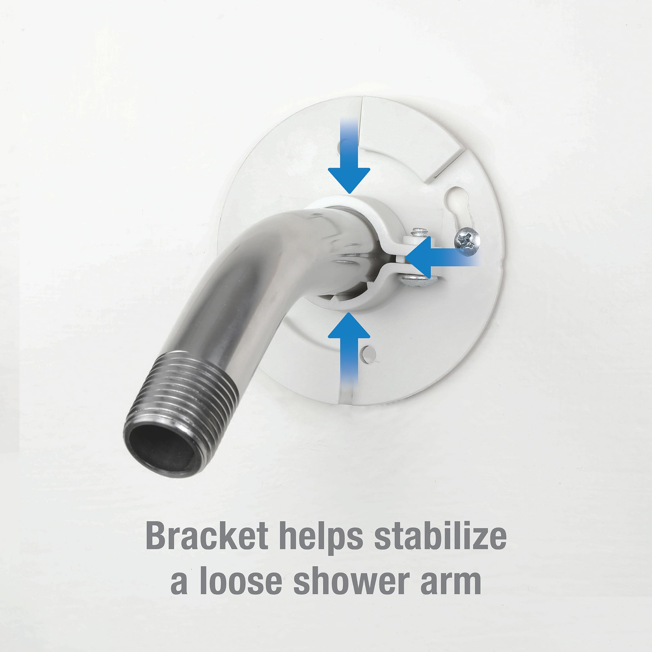 Danco 12005 Shower Arm Stabilizer Bracket and Flange Cover, No Size, Chrome