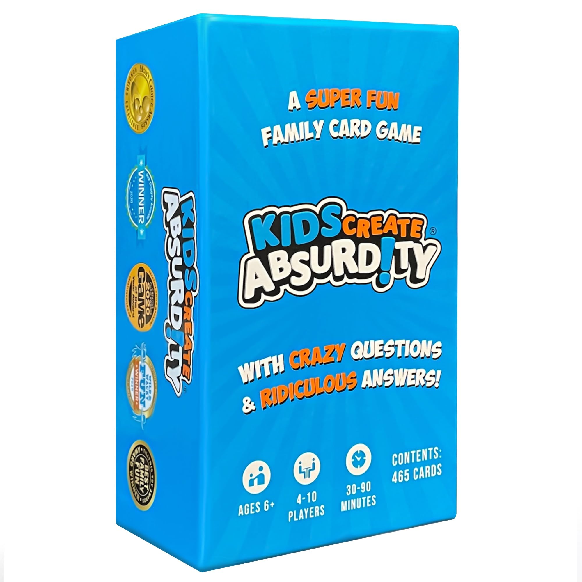 Kids Create Absurdity Funny Card-Game for Kids Family Game Night-Laugh Until You Cry- Stocking-Stuffer-for-Kids A Fun Fill in The Blank Card Game for Ages 6-12 Years Old.