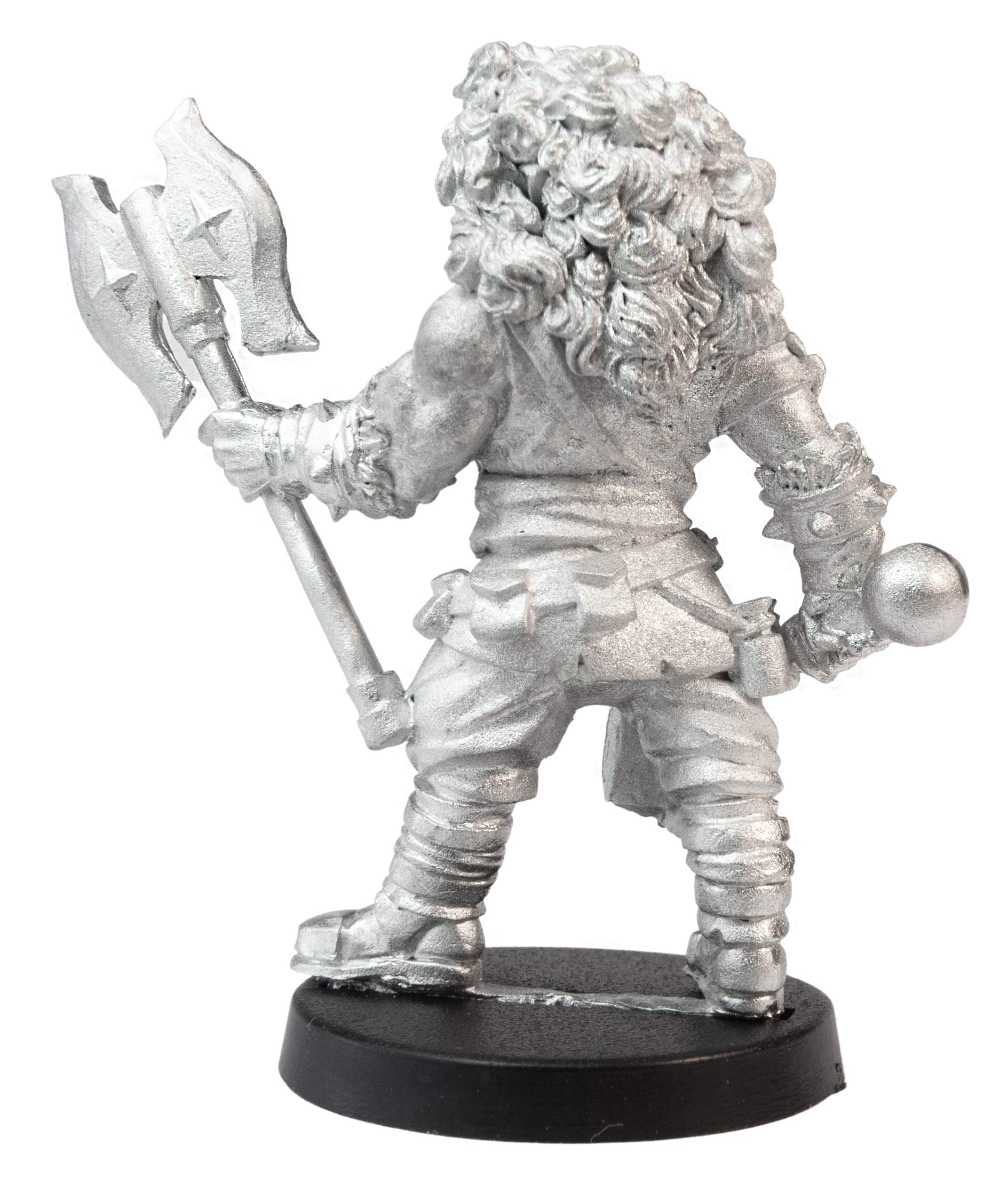 Stonehaven Miniatures Female Orc Cleric Miniature Figure, 44mm - 100% Pewter Metal - Includes Slotted Creator Base - for 28mm Scale Table Top War Games - Designed & Made in USA