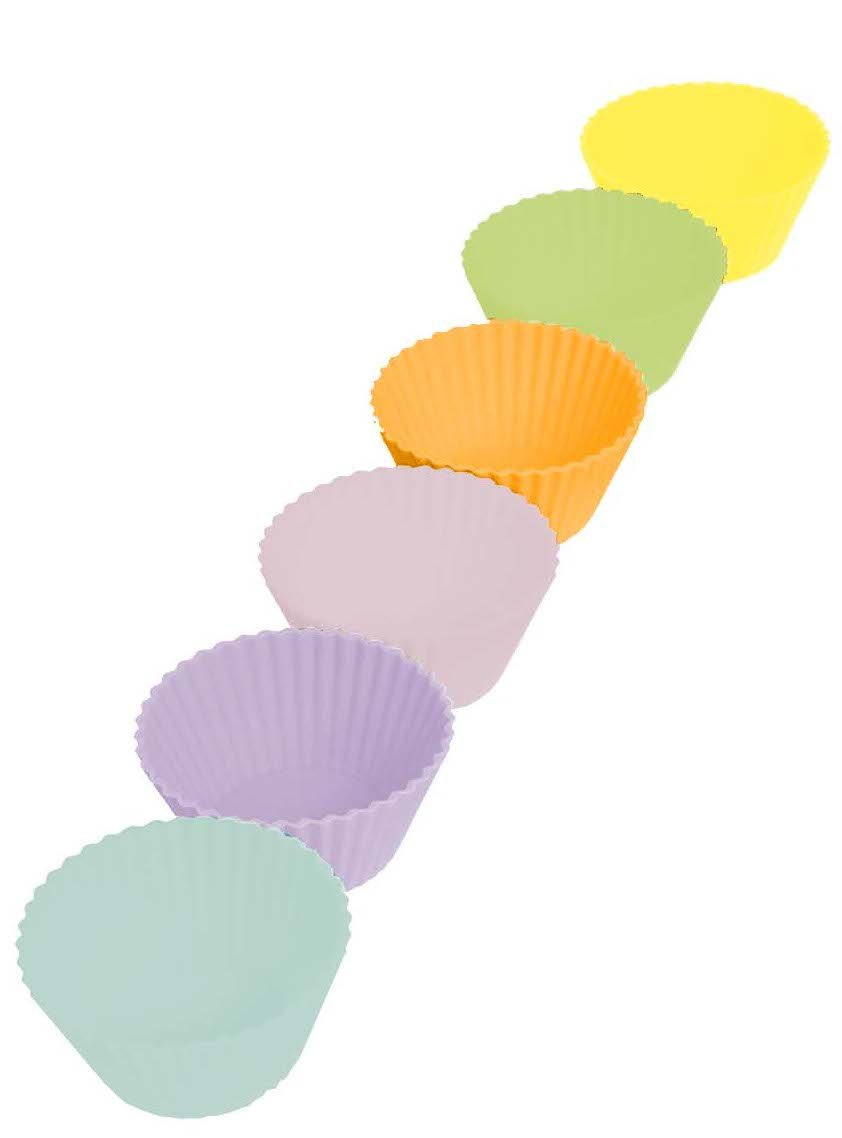 Casabella Boxed Standard Muffin Cup, 3-Inch, Multicolor