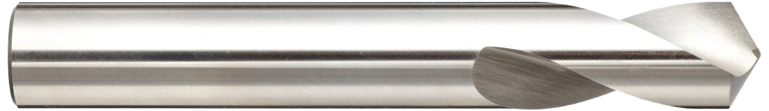 YG-1 - 2121L High Speed Steel NC Spotting Drill Bit, Uncoated (Bright), Straight Shank, Slow Spiral, 120 Degree, 3/16" Diameter x 2-7/16" Length (Pack of 1)