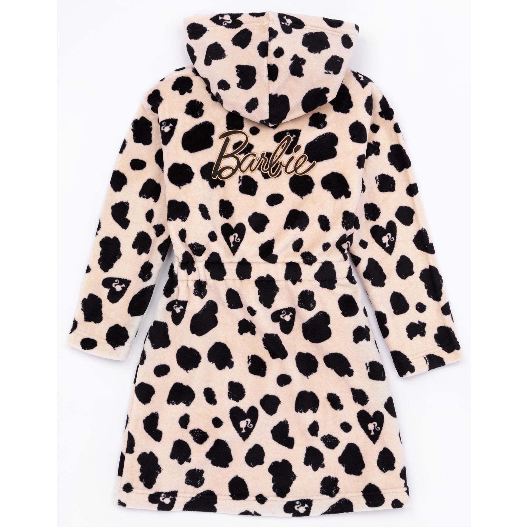Barbie Dressing Gown Girls Kids Animal Leopard Print Pjs Robe 9-10 Years