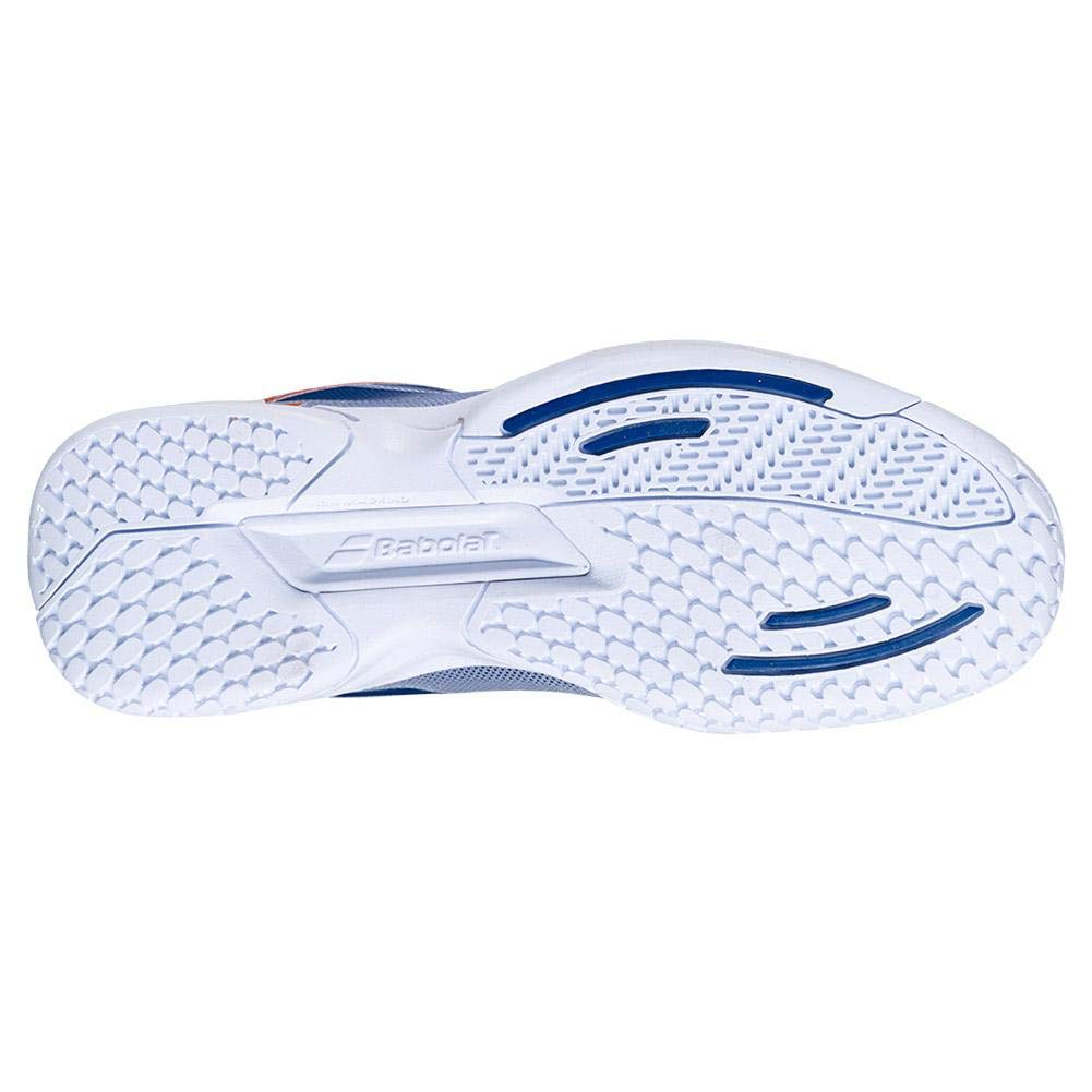 Babolat Junior Jet All Court Tennis Shoes (White/Pureed Pumpkin, Numeric_1_Point_5)