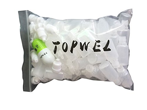 TOPWEL 10ML 50pcs Empty Plastic Dropper Bottle/Dropping Bottles(Drops of Plug can Removable) Plastic Bottle Eye Liquid Dropper