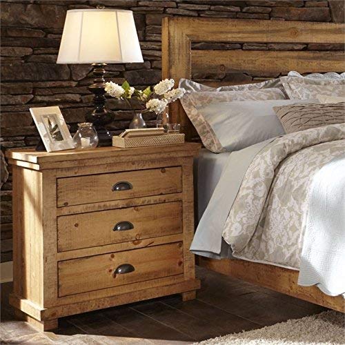 Progressive Furniture Willow Nightstand, 32" x 17" x 31", Distressed Pine