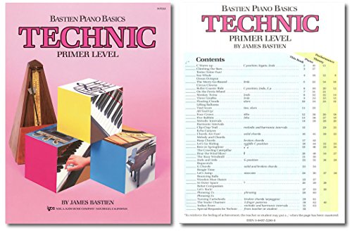 Bastien Piano Basics Primer Level Learning Set by Bastien - Lesson, Theory, Performance, Technique & Artistry Books & Juliet Music Piano Keys 88/61/54/49 Full Set Removable Sticker