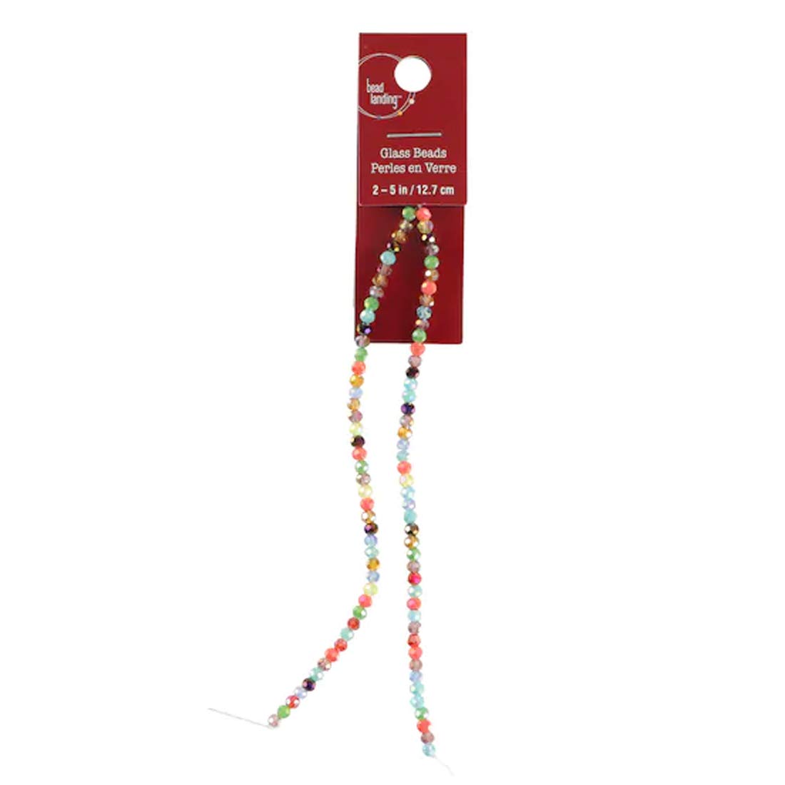 Aurora Borealis Faceted Glass Round Beads by Bead Landing, 3mm (Multicolor)