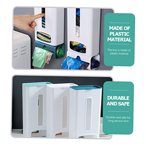 Cabilock 5pcs bag storage box plastic bag organizer grocery bag holder Wall Mount Grocery Bag Dispenser bag dispenser holder storage bag holder hanging garbage dispenser bags extractive