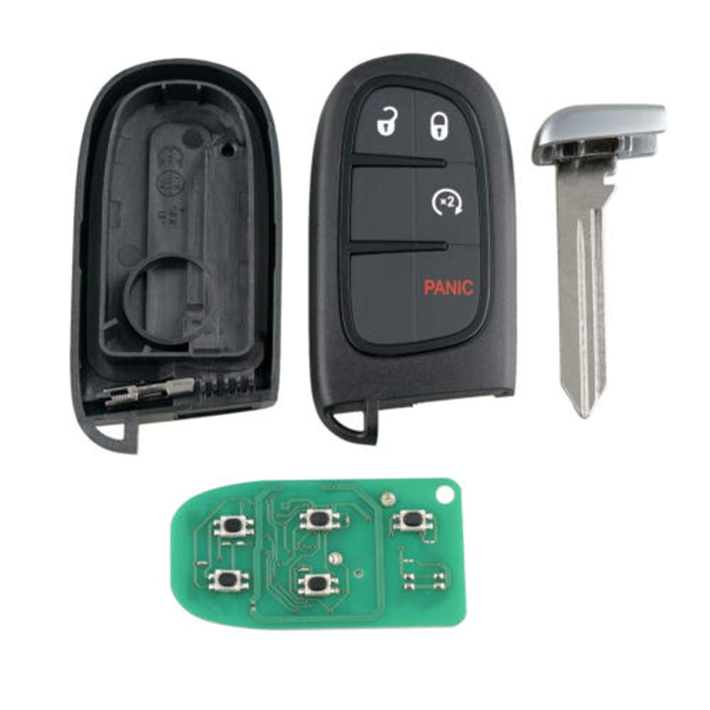 BESTHA 4 Button Keyless Entry Remote Car Key Fob Replacement GQ4-54T for 2013-2018 Dodge Ram 1500, 2500, 3500