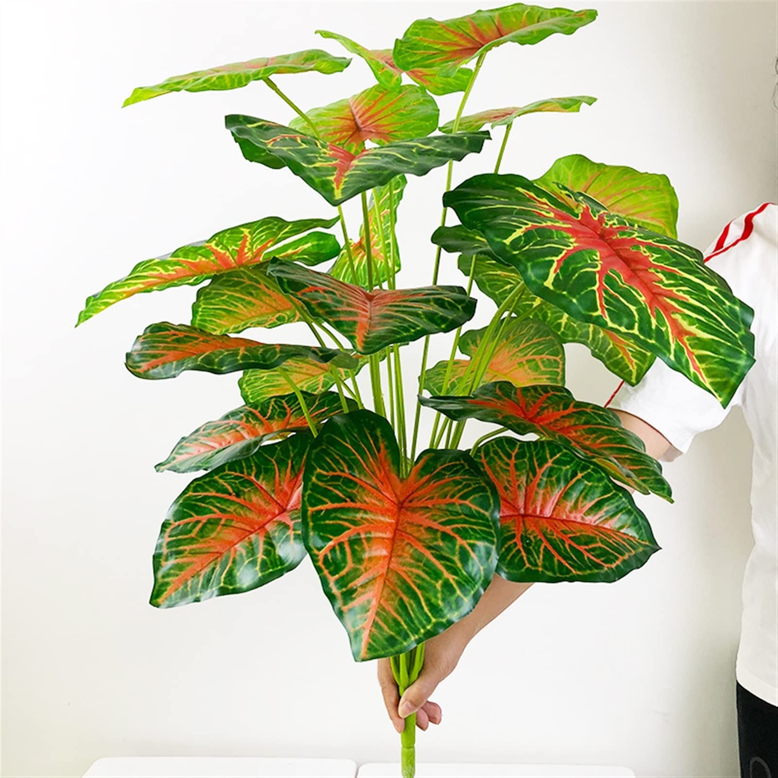 WANGNINGCHAO Garden Wedding Decorations 75 cm 24 Large Artificial Tropical Leaf Plastic Palm Tree, Suitable for Home Office Decoration Versatile, Practical, Fashionable, high-end