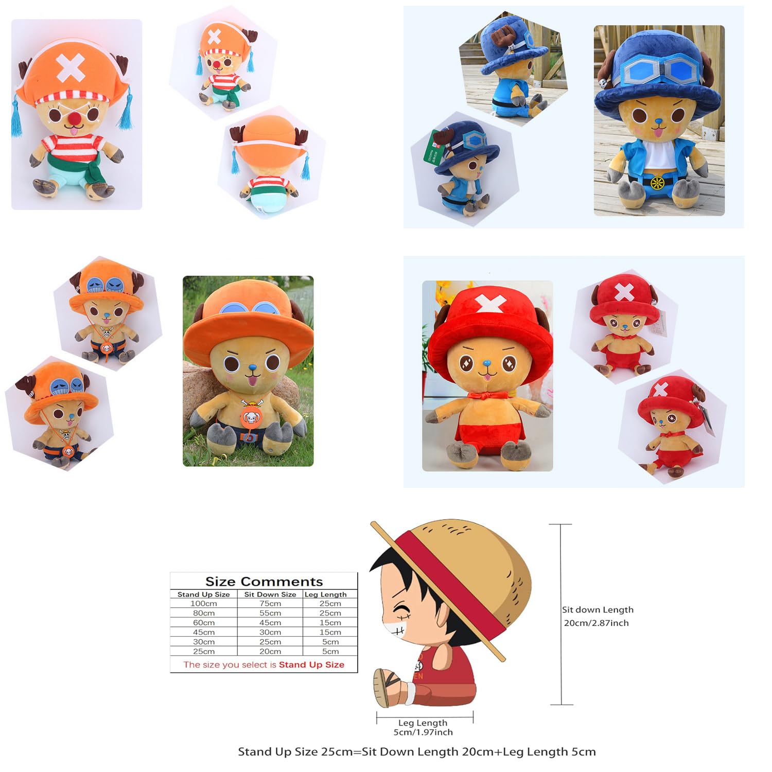 Stuffed Anime Plush Doll for Anime Cartoon Fans Anime Plush Toy Collectibles Stuffed Soft Plush Doll