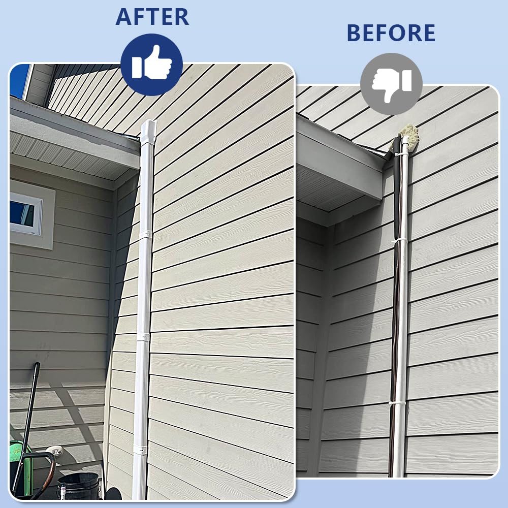LCGP 4" 14Ft Decorative PVC Line Cover Kit, Suitable for Mini Split Air-conditioning and Heat Pump Systems, Outdoor Air-conditioning Pipe Insulation