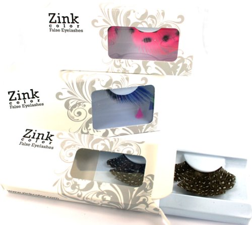 Zinkcolor Silver Glittery Band False Synthetic Eyelashes D101 Dance Halloween