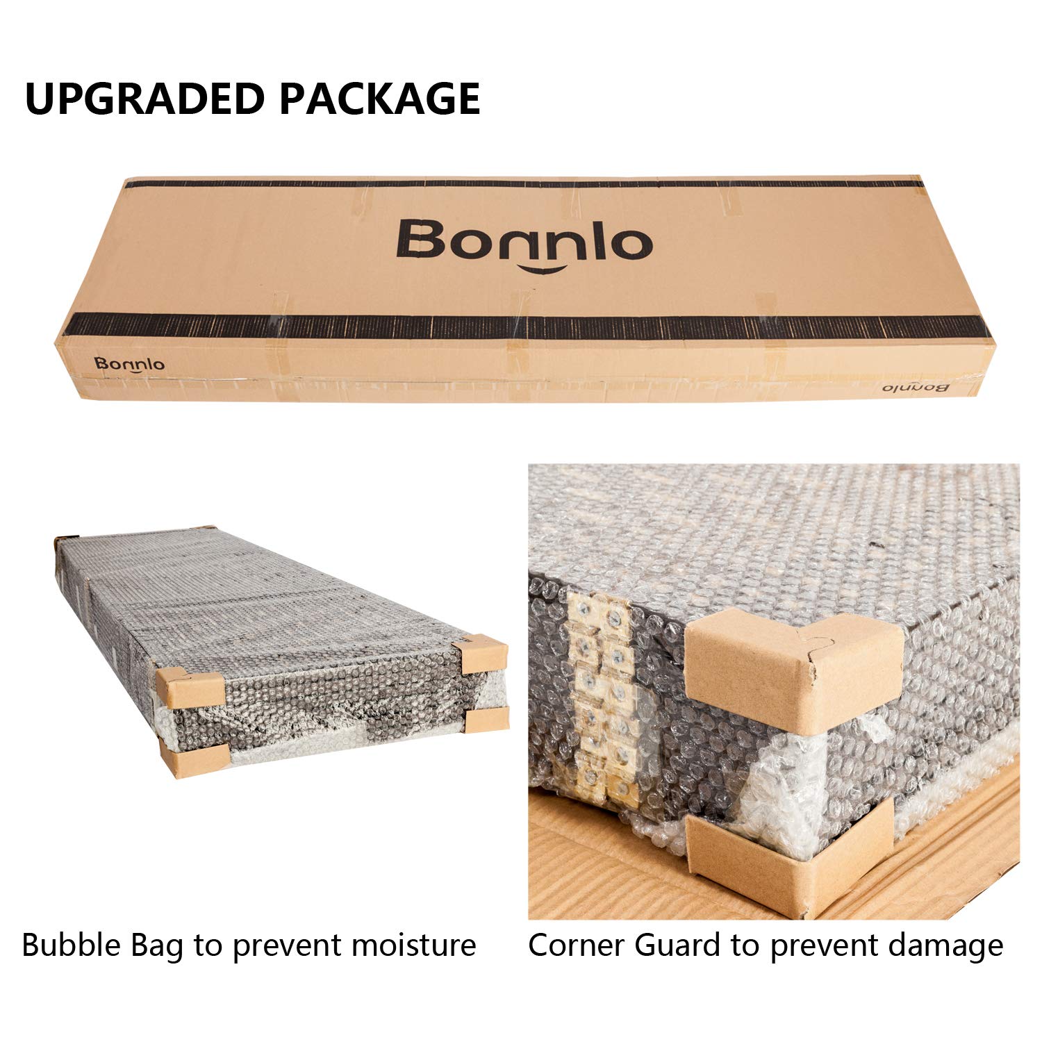 Bonnlo Upgraded Heavy Duty 6FT Tall Rattan Room Divider Screens with Partition Wall 2 Display Shelves, Indoor Folding Screen Dual-Sided Hinges for Home Office (6 Panels)