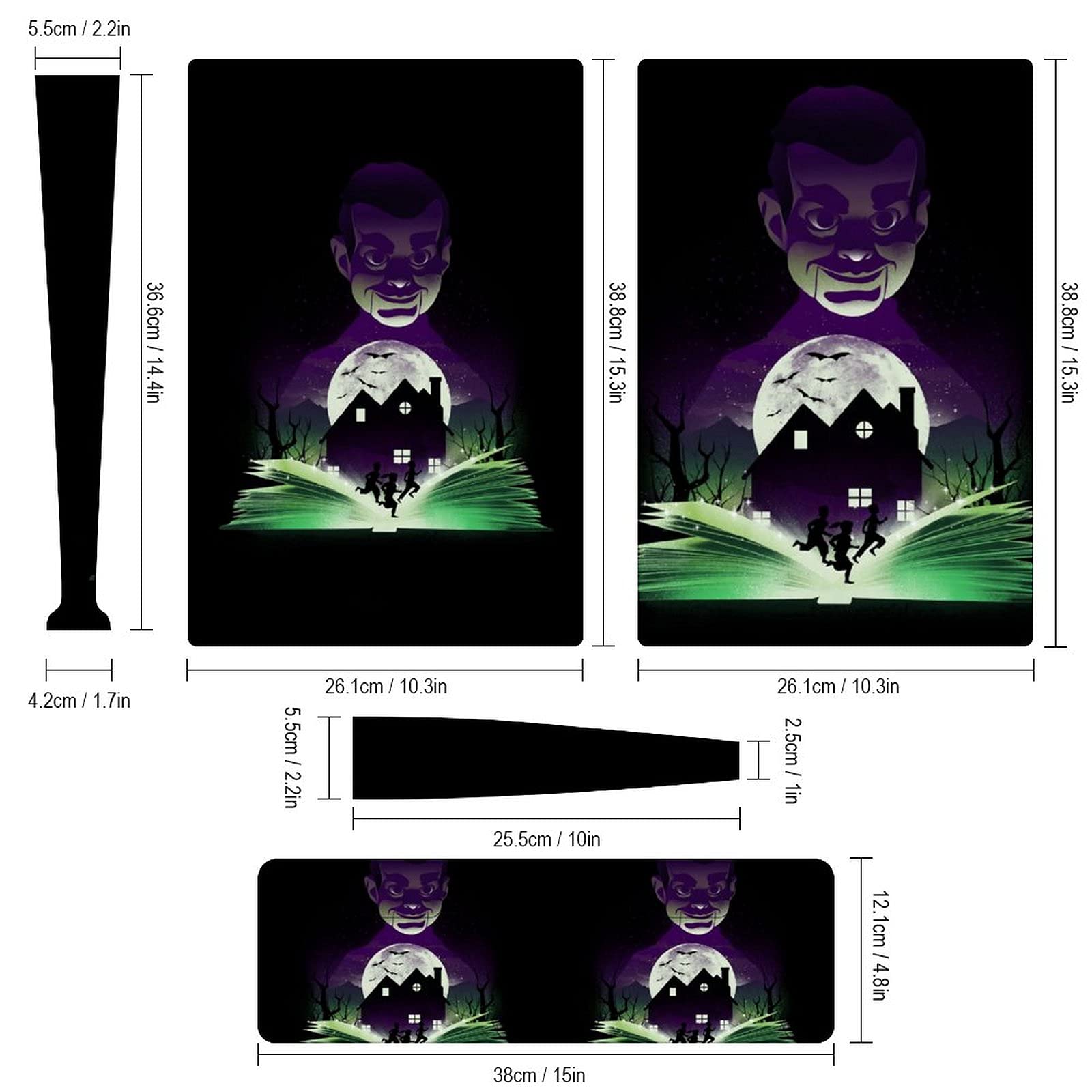 PlayStation 5 Digital edition version sticker protective cover, Book of Night Terror ps5 controller protective shell (compatible with ps5 Digital edition)