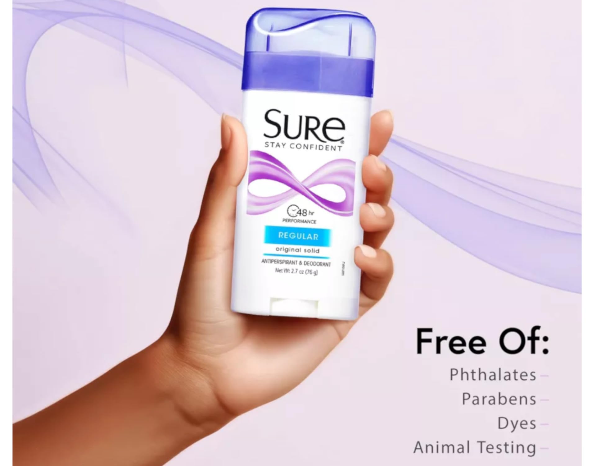 Sure Anti-Perspirant Deodorant Invisible Solid Regular Scent 2.60 oz