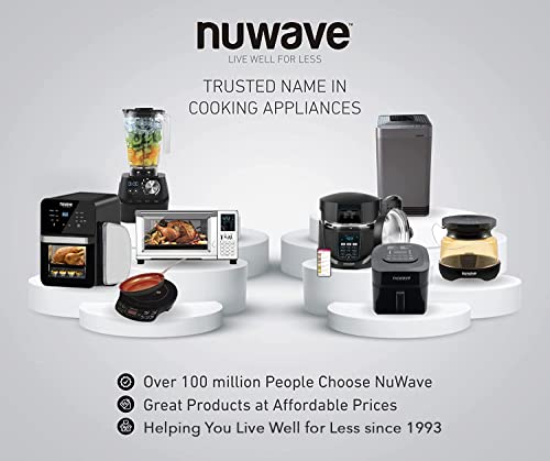 Nuwave Pro Chef Induction Cooktop, NSF-Certified, Commercial-Grade, Portable, Powerful 1800W, Large 8” Heating Coil, 94 Temp Settings 100°F - 575°F in 5°F, Shatter-Proof Ceramic Glass Surface