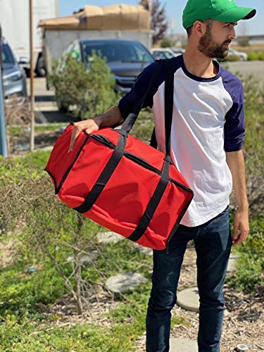 Pizza Delivery Bag, Insulated Reusable Grocery Bag | Ideal for Uber Eats, Instacart, Doordash, Grubhub, Postmates, Restaurant, Catering, Grocery Transport (1)