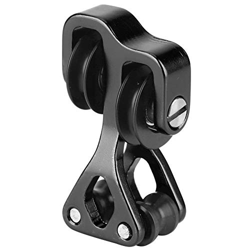 Archery Cable Slide, Aluminum Alloy Bow Cable Slide for Bow Pulley Separator(Black)
