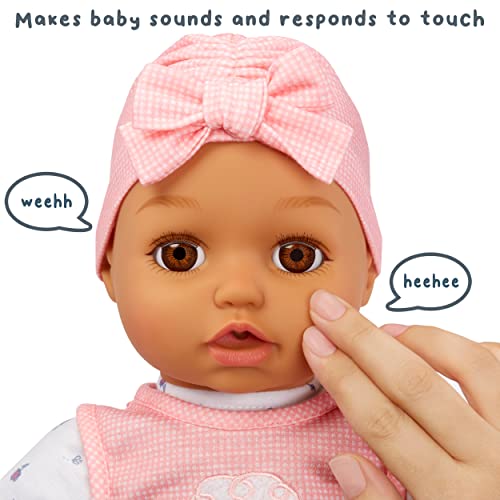 Baby Born My Real Baby Doll Ava - Light Brown Eyes: Realistic Soft-Bodied Baby Doll Ages 3 & Up, Sound Effects, Drinks & Wets, Mouth Moves, Cries Real Tears, Eyes Open & Close, Pacifier
