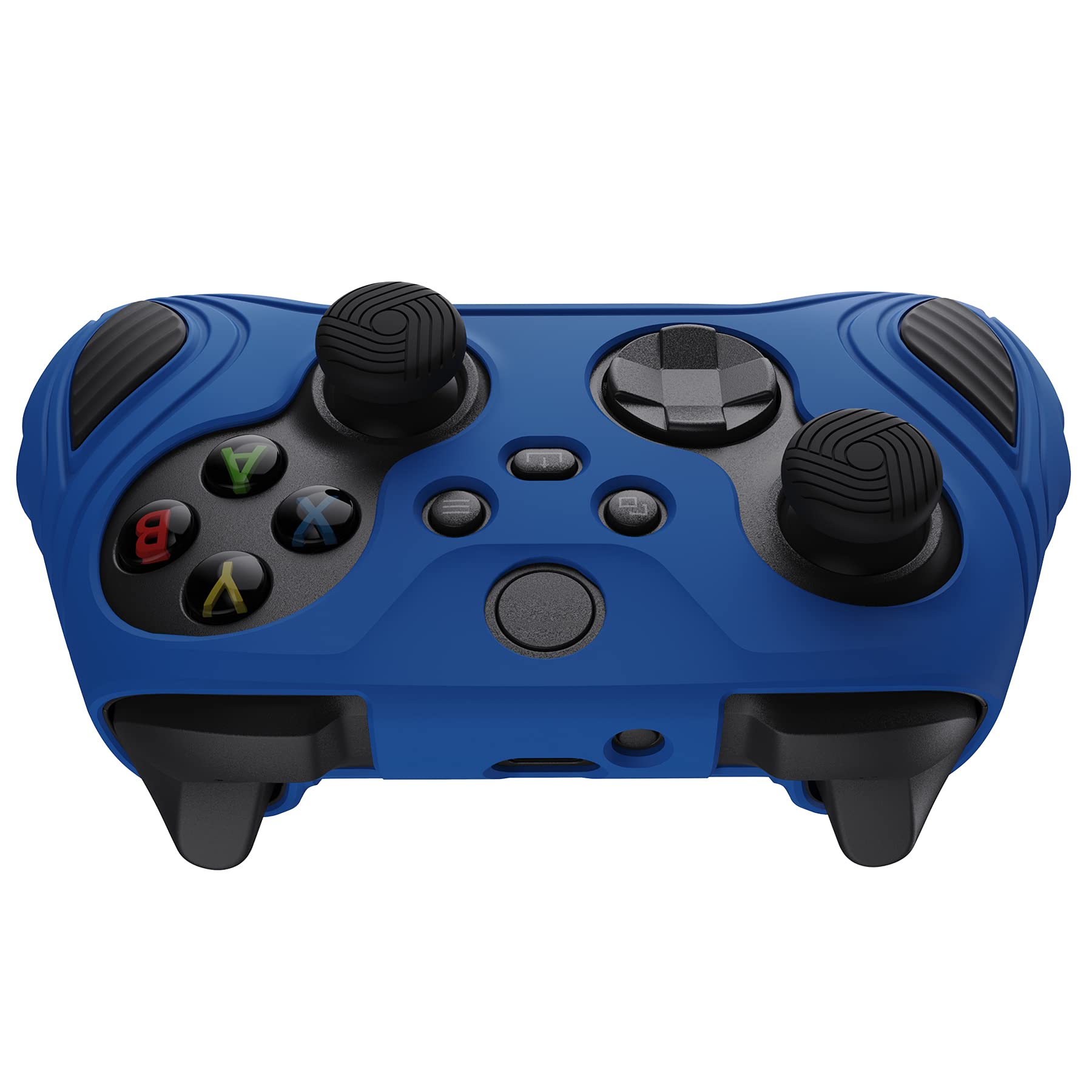PlayVital Scorpion Edition Anti-Slip Silicone Case Cover for Xbox Series X/S Controller, Soft Rubber Case for Xbox Core Wireless Controller with Thumb Grip Caps - Black