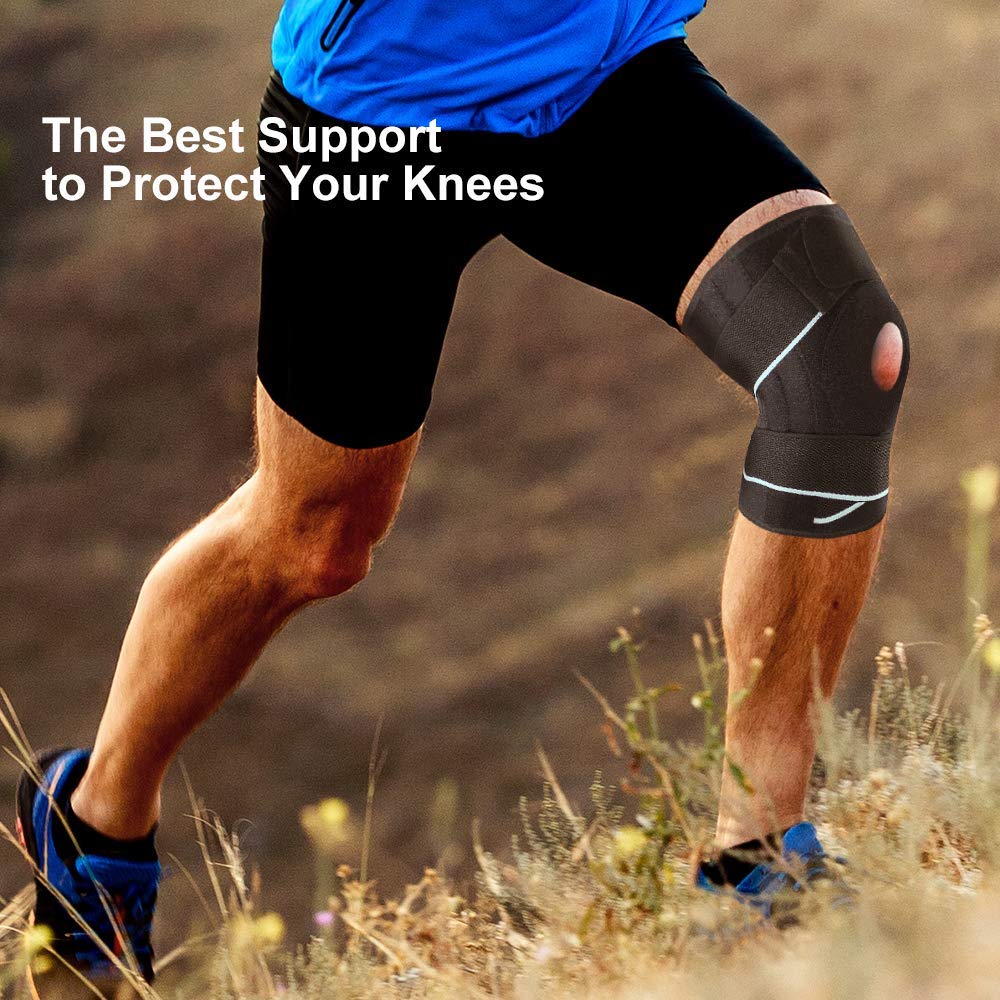 BERTER Knee Brace Support for Relieves Meniscus Tear Knee Pain ACL MCL Arthritis, Men Women Open Patella Knee Pad for Running Basketball