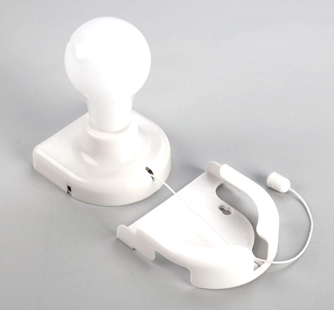 Battery Powered Light Bulb 2 Pack - Portable Battery Operated Low Light Bulb Closet Light for Illuminating Dark Areas - Battery Light Bulb LED Perfect as Emergency Lighting