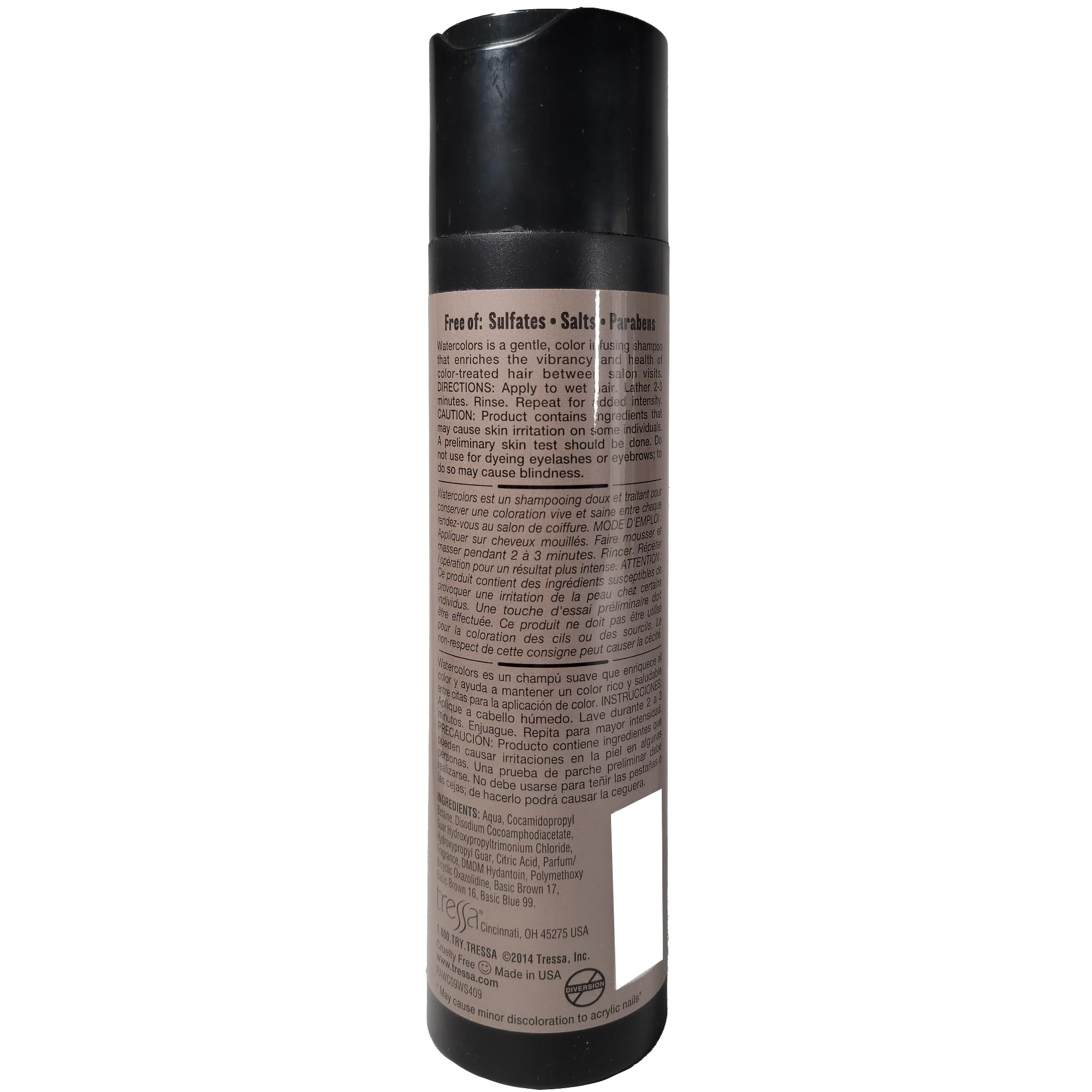 Watercolors Semi Permanent Color Depositing Shampoo. Sulfate & Paraben Free to Maintain & Enhance Hair Color 8 fl oz - LIQUID COPPER