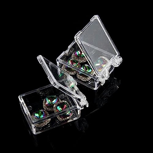 BELOWSYALER Storage Box,20 Grids Clear Storage Box for Jewelry Nail Rhinestone Beads Container Display Organizer Holder Multifunctional Boxes