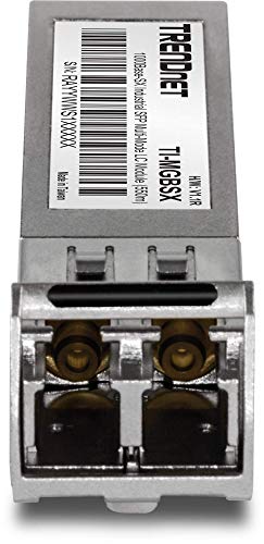 TRENDnet 1000Base- SX Industrial SFP to RJ45 Multi-Mode LC Module, TI-MGBSX, Up to 550m (1,804 Ft), IEE 802.3z, ANSI Fiber Channel, Data Rates up to 1.25Gbps, LC-Type Duplex, Lifetime Protection